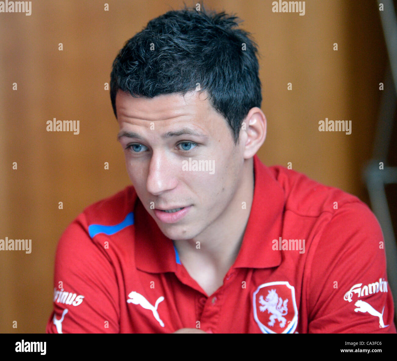 Czech national soccer team player Milan Petrzela ahead of the EURO 2012 ...