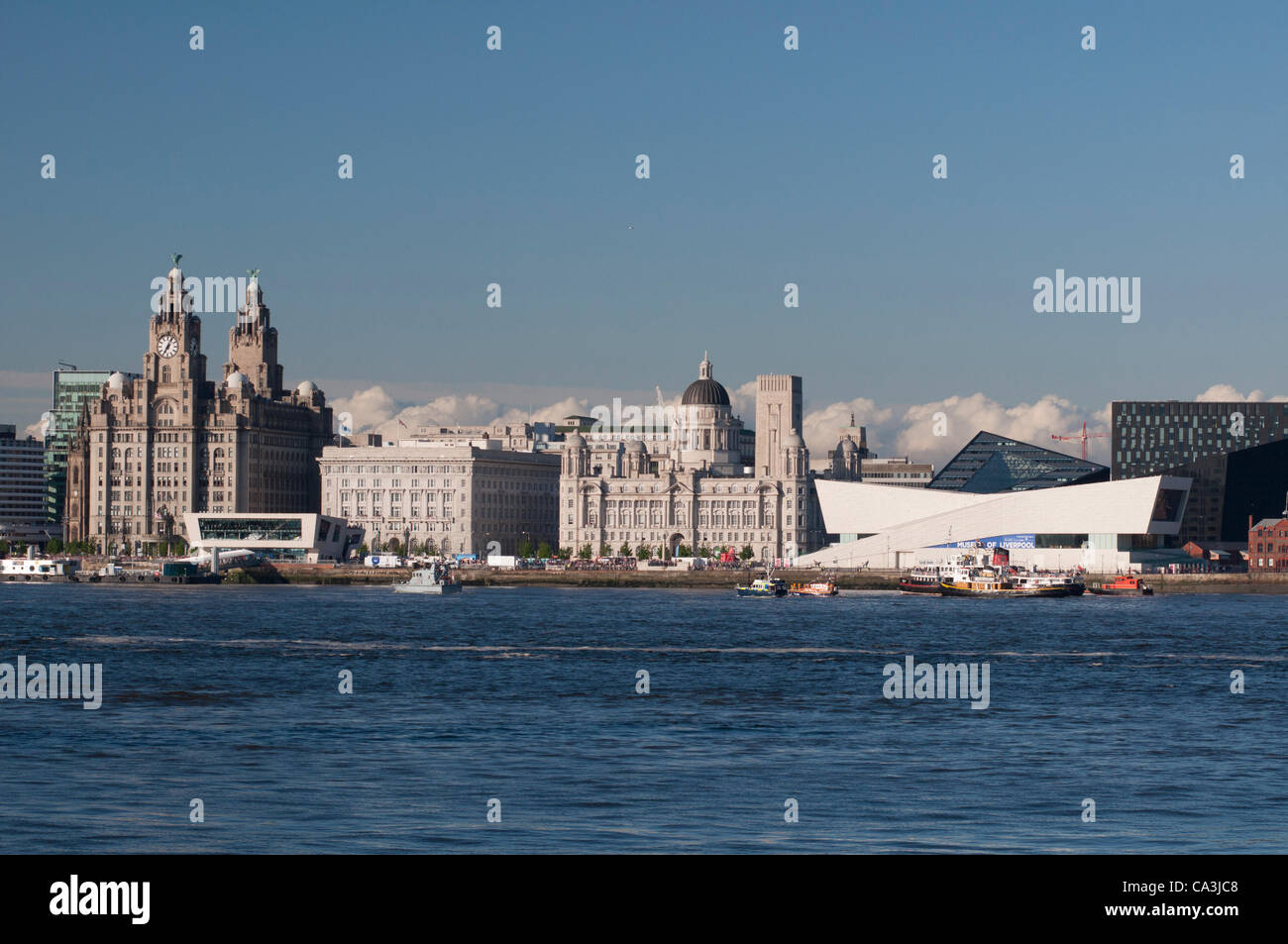 Birkenhead, UK, 1st June, 2012. The Olympic Torch relay arrives in ...