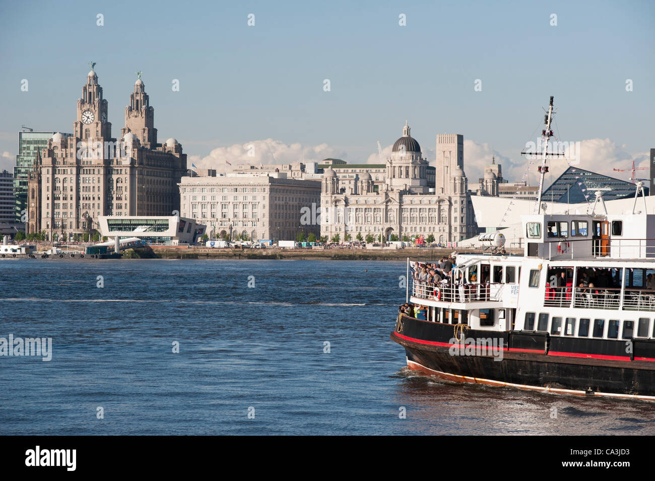 Birkenhead, UK, 1st June, 2012. The Olympic Torch relay arrives in ...