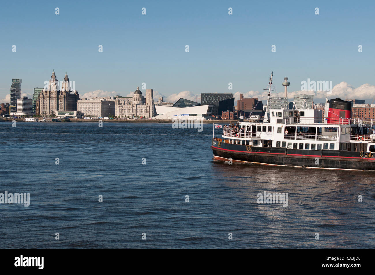 Birkenhead, UK, 1st June, 2012. The Olympic Torch relay arrives in ...