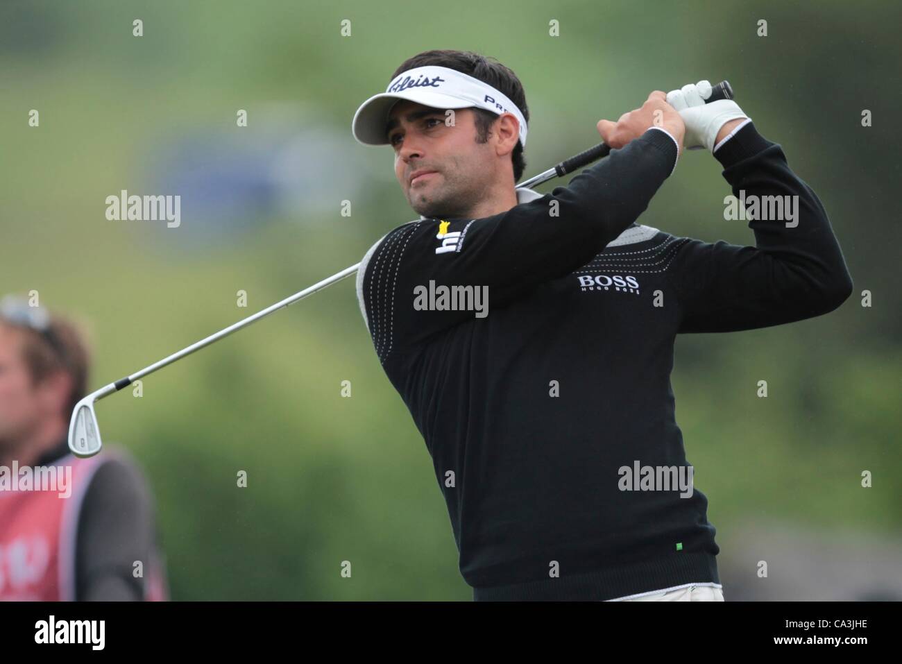 01.06.2012 Newport Wales. Lee Slattery (ENG) in action on Day 2 of the ...