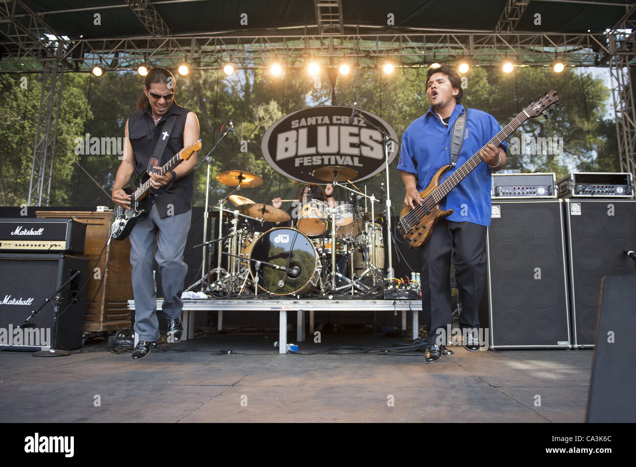 May 27, 2012 - Aptos, CA, USA - Guitarists HENRY GARZA, drummer RINGO ...