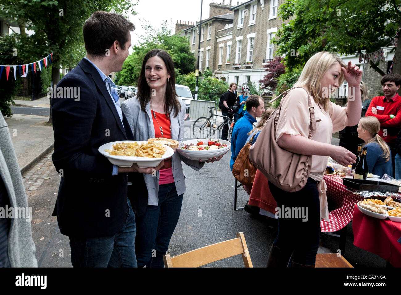 London, United Kingdom, 02/06/2012. People of all nationalities in ...