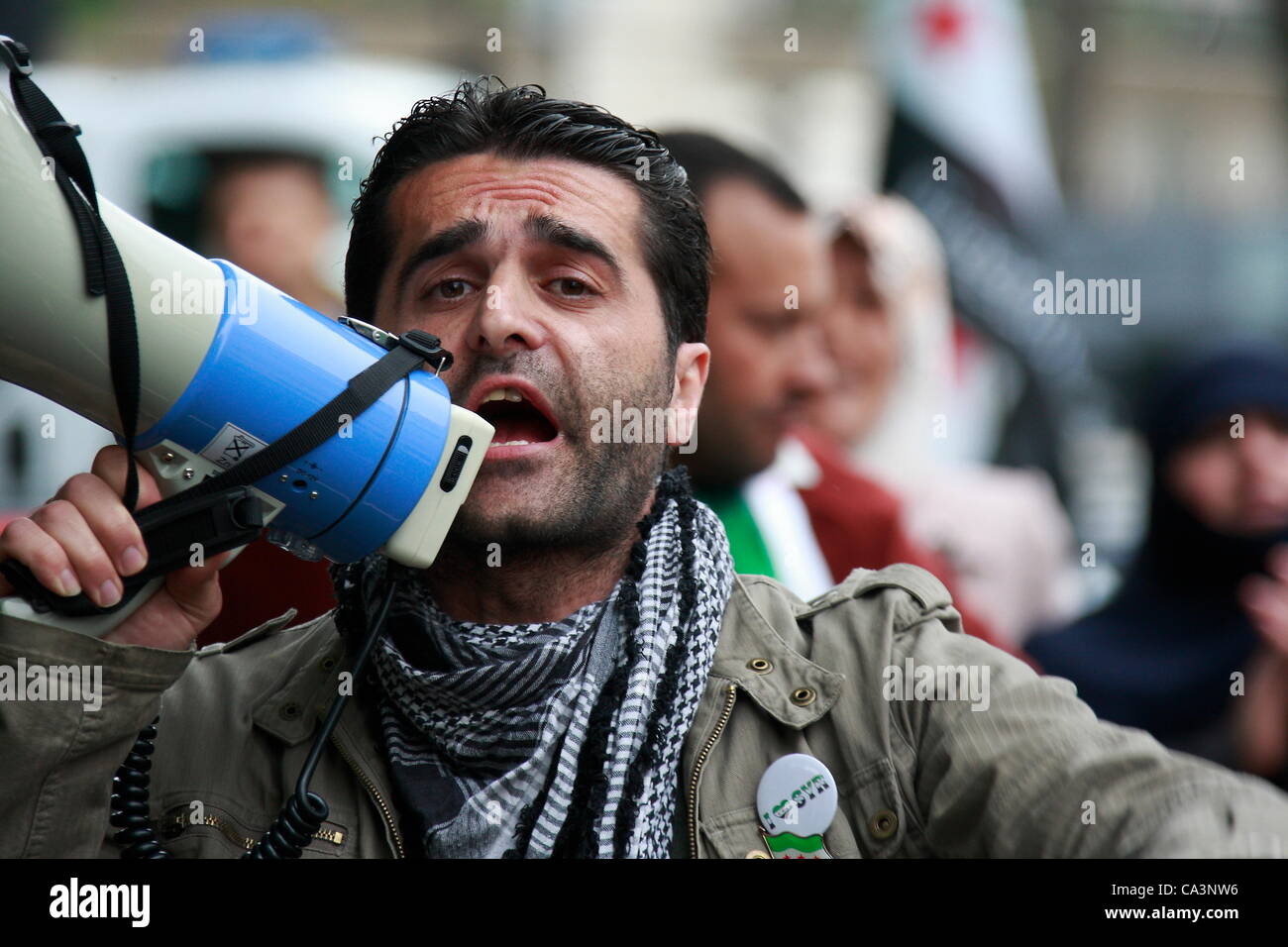 Saturday 2nd June 2012 Syrian protester outside Syrian Embassy in ...