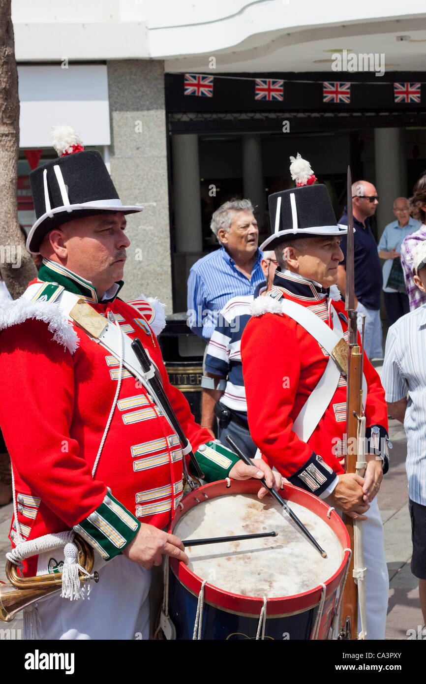 Gibraltar, UK. Saturday 2nd June 2012. Queen's Coronation Royal Gun ...