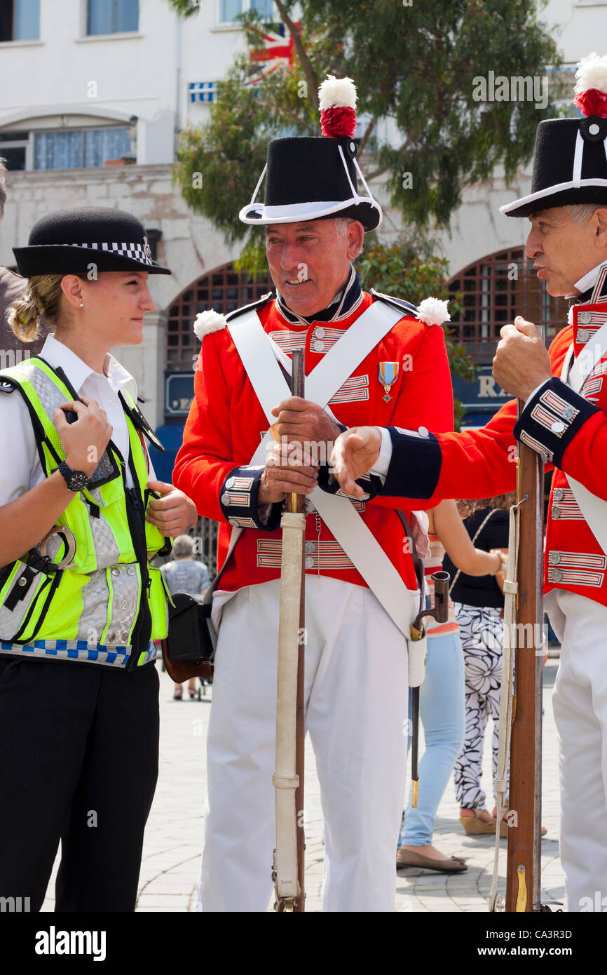 Gibraltar, UK. Saturday 2nd June 2012. Queen's Coronation Royal Gun ...