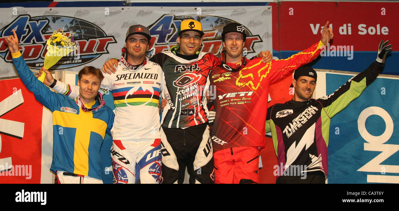 02.06.2012. Val Di Sole, Italy. Felix Beckeman, Michal PROKOP, Tomas ...