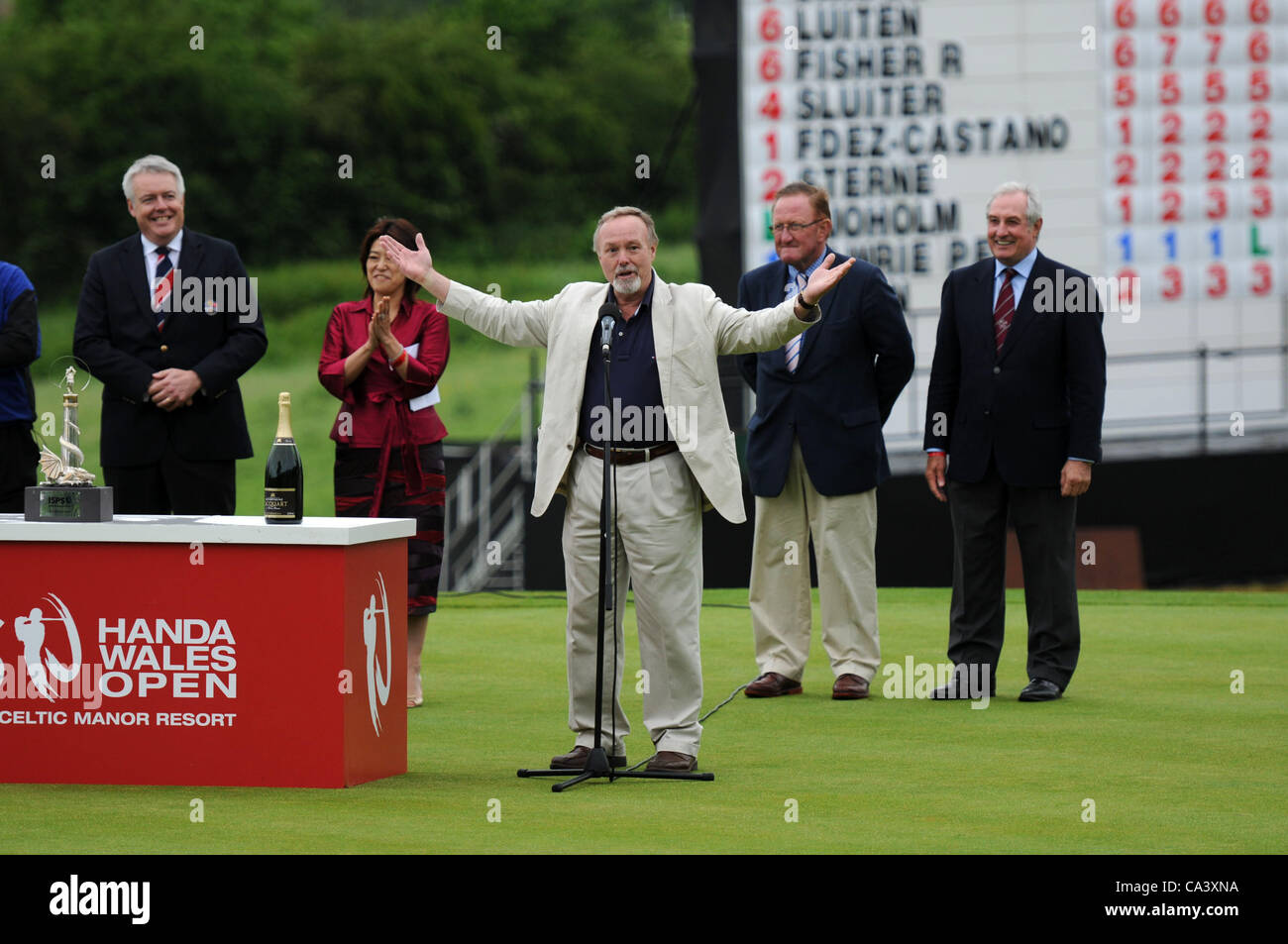Newport - UK - 3rd June 2012 Sir Terry Matthews speaking at the closing ...
