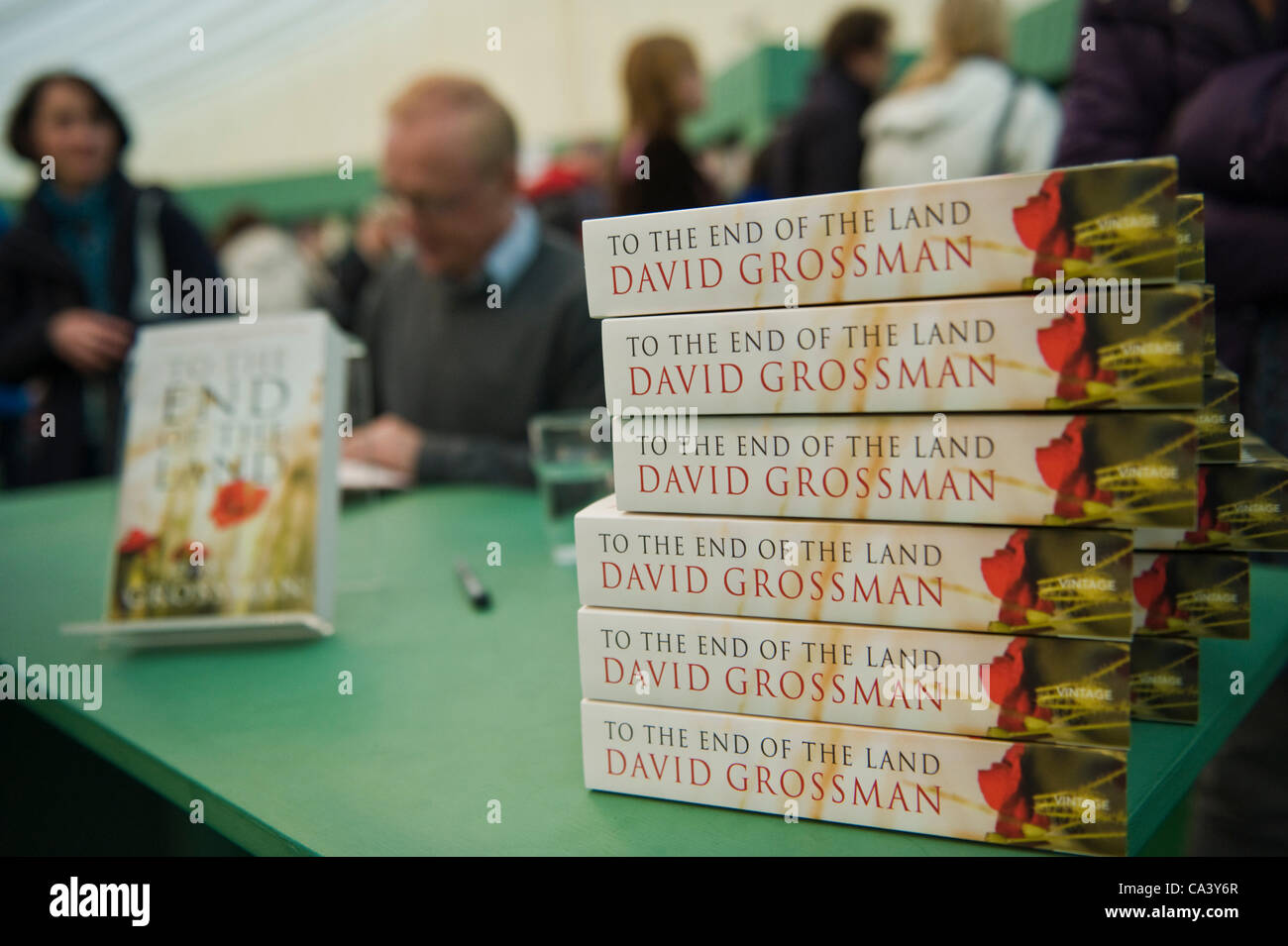 David Grossman, Israeli author, book signing at The Telegraph Hay ...