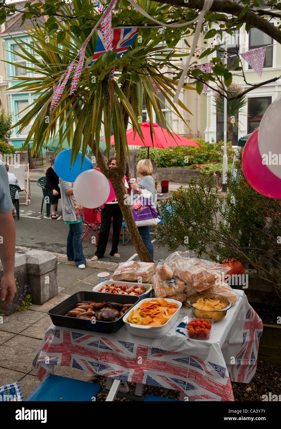 A small Diamond Jubilee Barbeque is held in Amherst Road in Plymouth ...