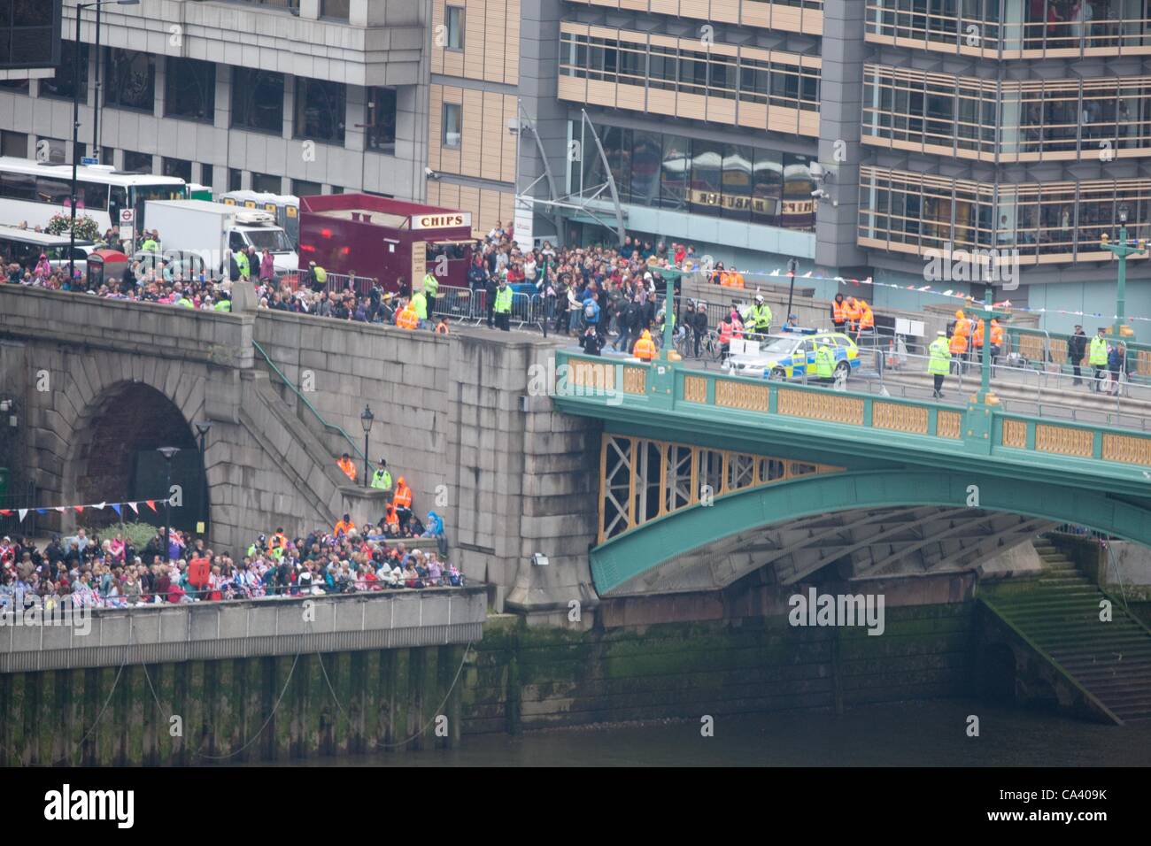 Queen's Diamond Jubilee Thames River Pageant 3rd June 2012 Stock Photo ...