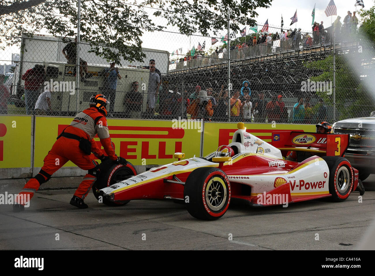 June 3, 2012 - Detroit, Michigan, U.S - IZOD Indycar Series, Chevrolet ...