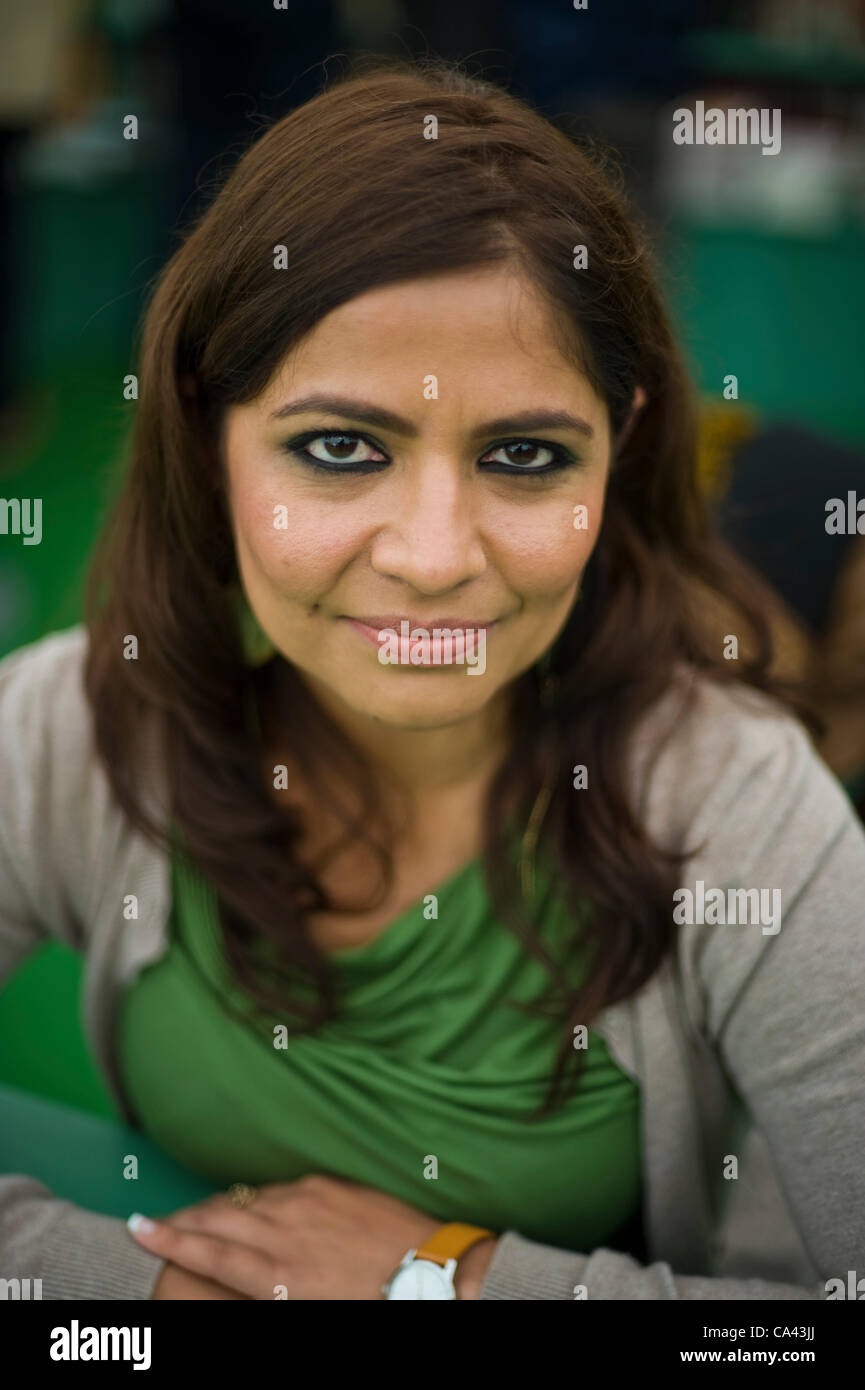 Zarghuna Kargar, Afghan author, at The Telegraph Hay Festival 2012, Hay ...