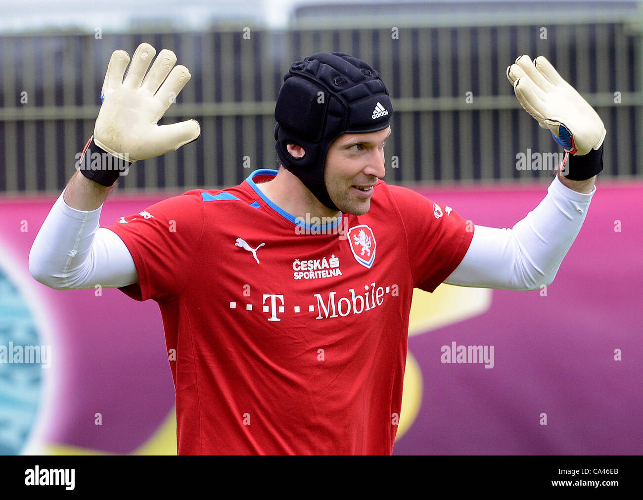 Petr Cech during training on Slask stadium.Poland, Vratislav, June 4th ...