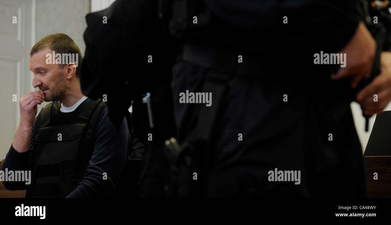 Controversial entrepreneur Tomas Pitr, left, wearing a bulletproof ...