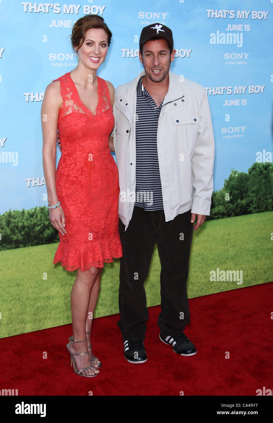 EVA AMURRI & ADAM SANDLER THAT'S MY BOY. WORLD PREMIERE LOS ANGELES ...
