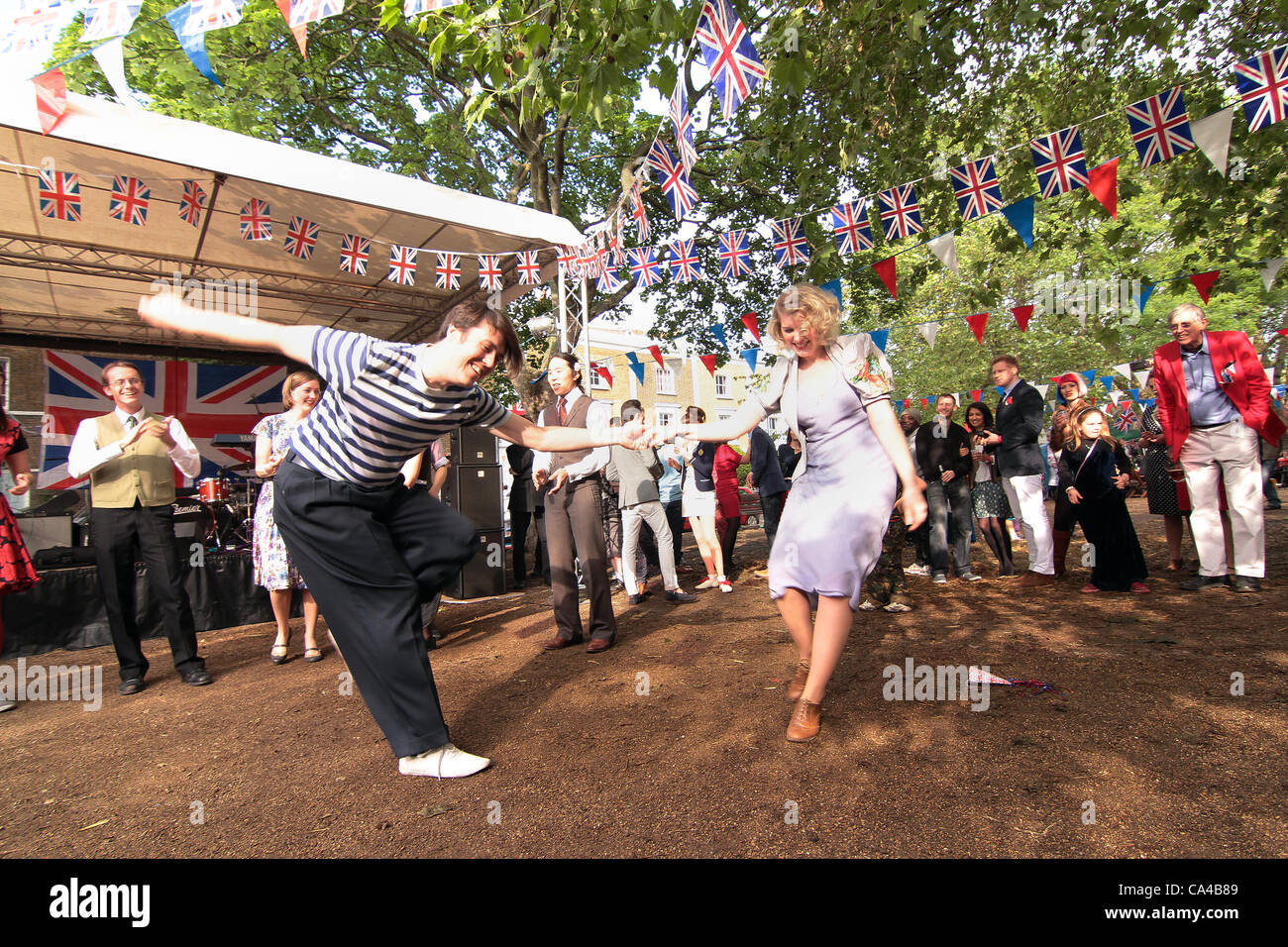 Over 500 people enjoying the Bank Holiday Street Party celebrating the ...