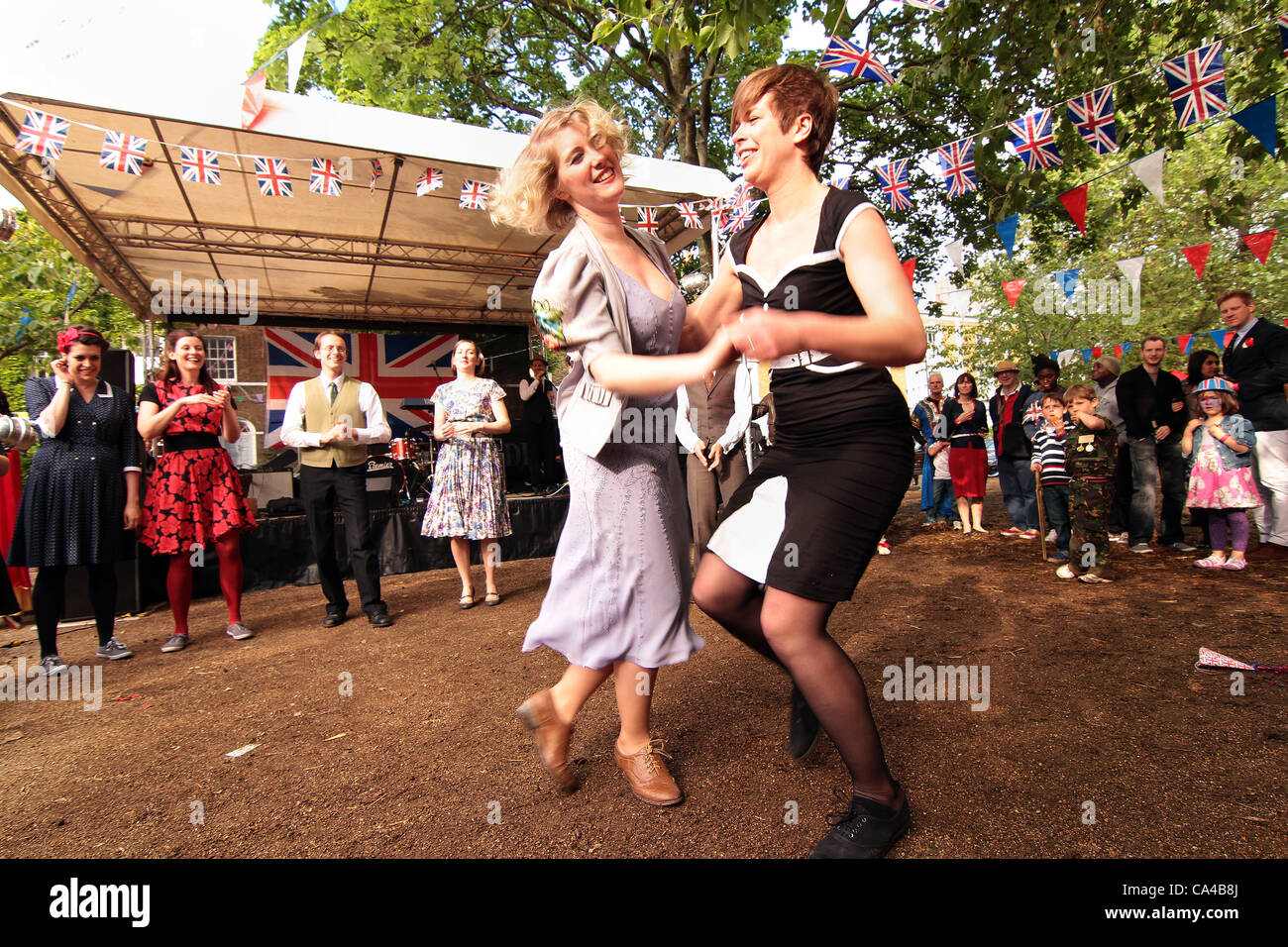 Over 500 people enjoying the Bank Holiday Street Party celebrating the ...