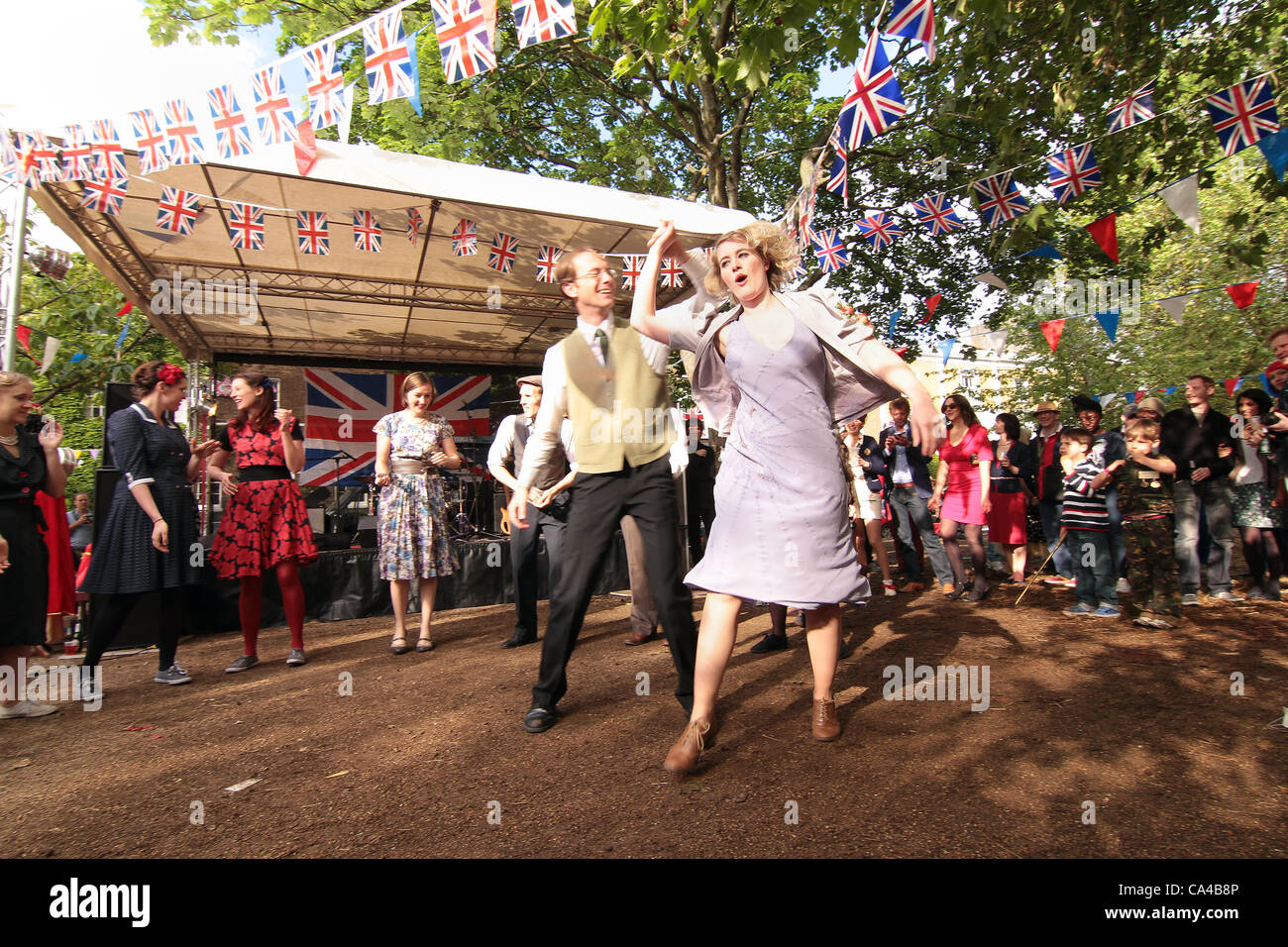Over 500 people enjoying the Bank Holiday Street Party celebrating the ...