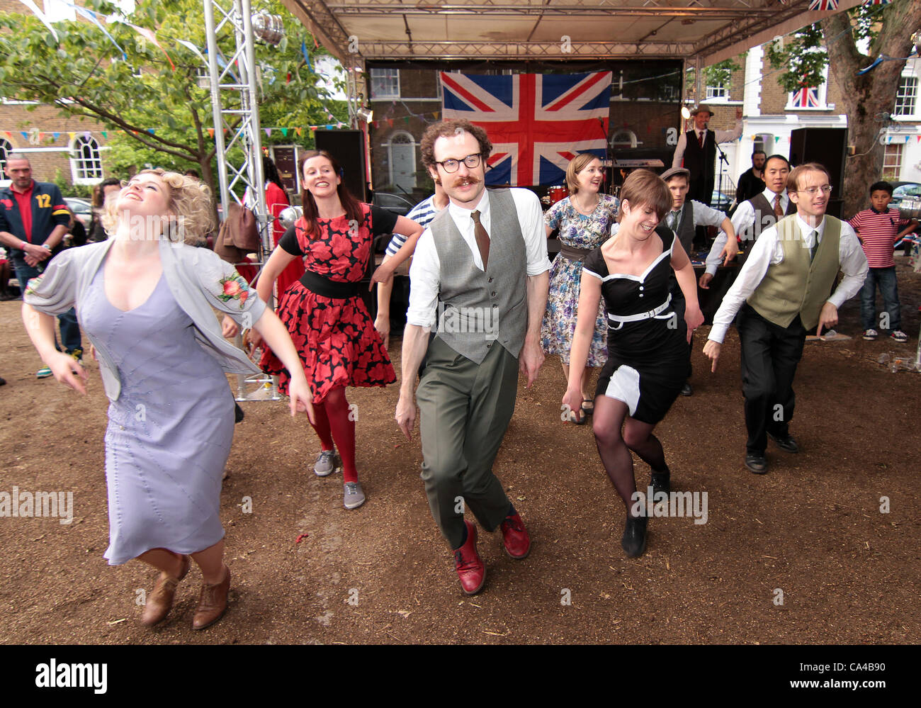 Over 500 people enjoying the Bank Holiday Street Party celebrating the ...