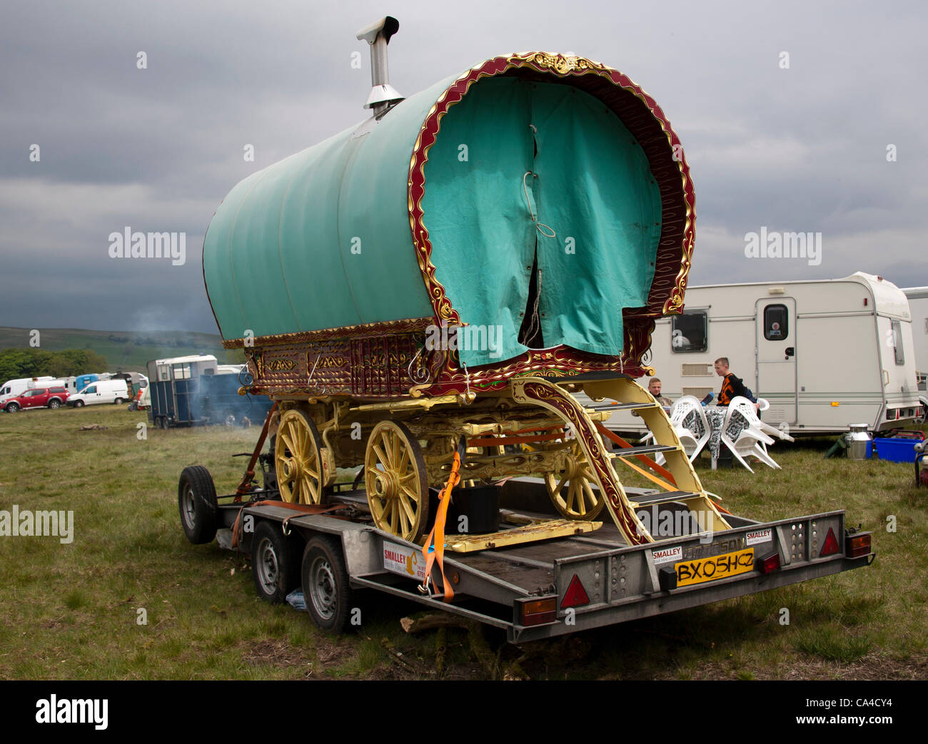 Tuesday 5th June, 2012: Open Lot Bow Top wagon en-route to Fell End ...