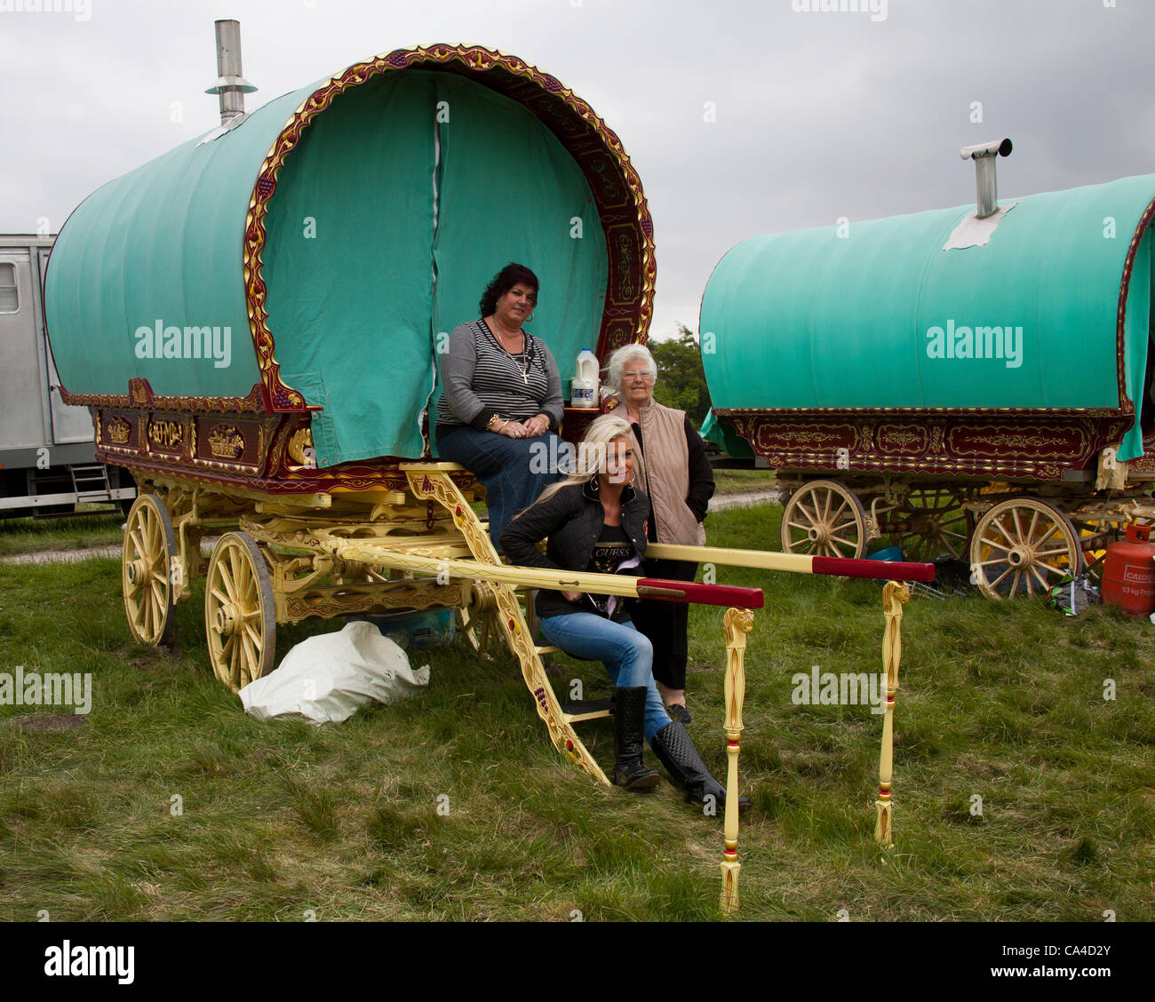 Tuesday 5th June, 2012: The Mitchell family with their Bow Top wagon en ...
