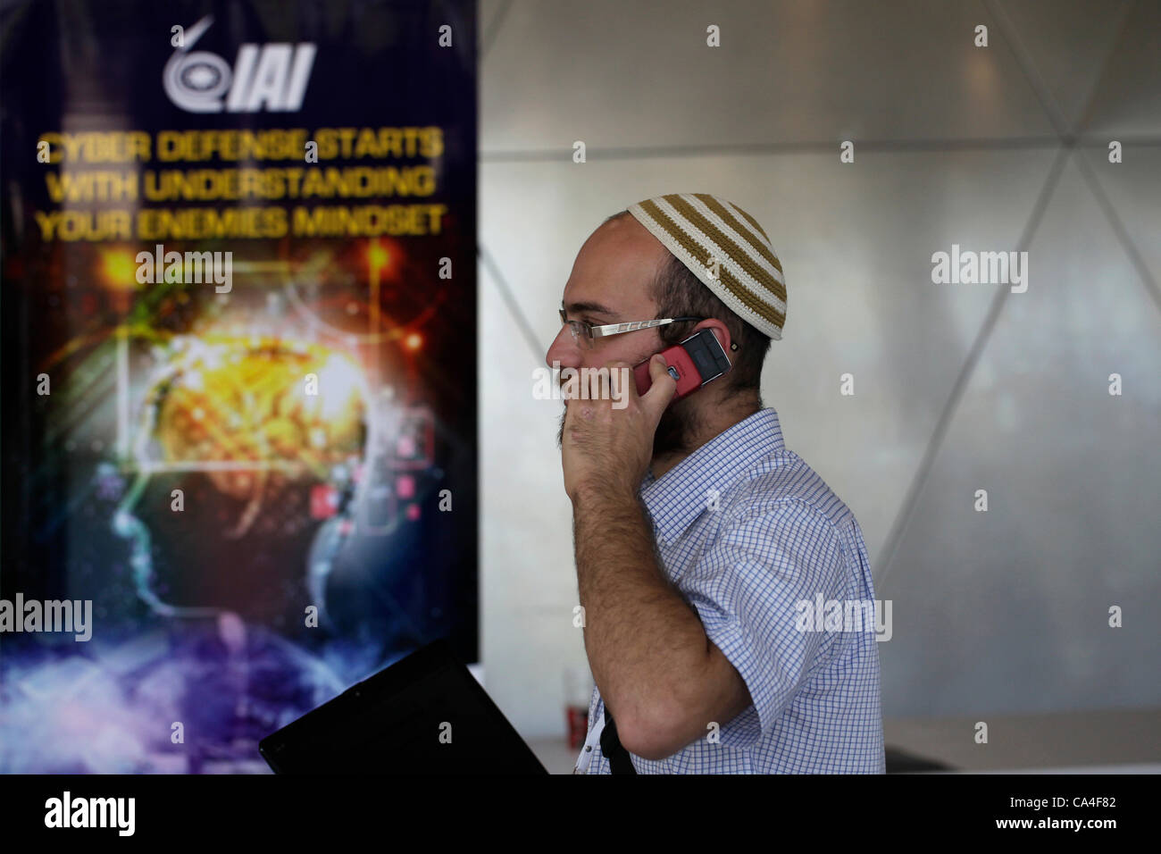 An Israeli religious participant at the Annual International Cyber ...