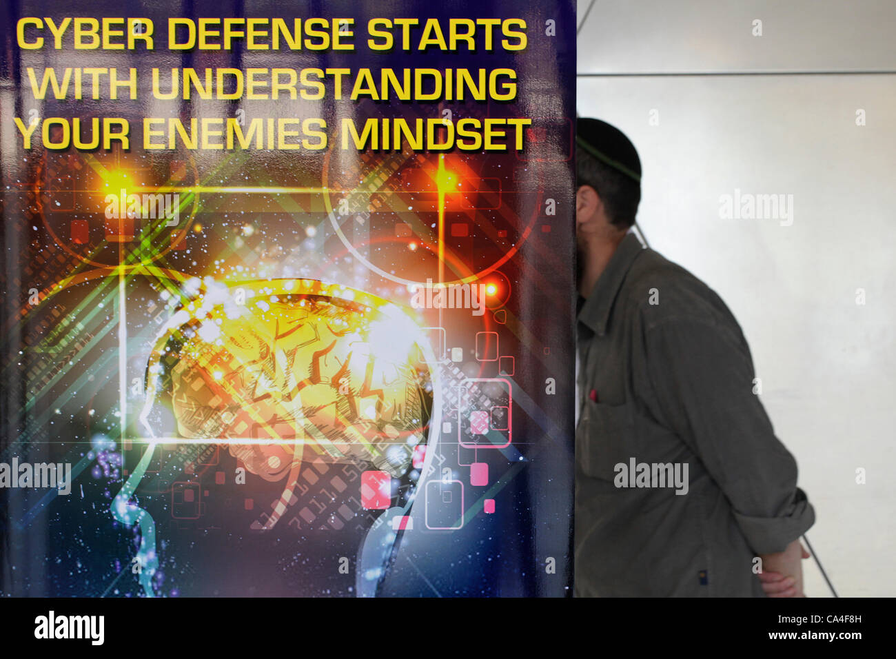 An Israeli religious participant at the Annual International Cyber ...