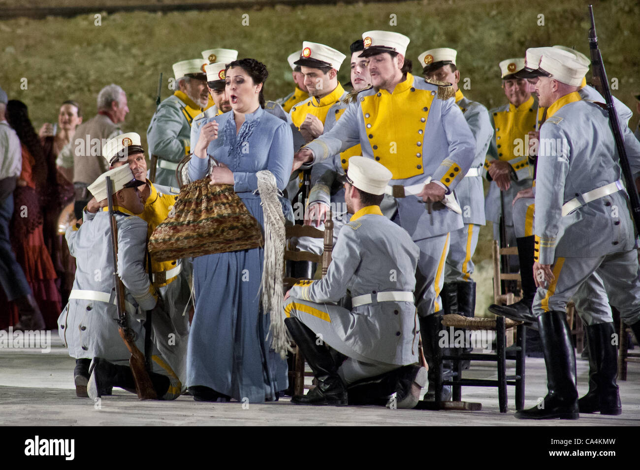 Israeli Opera performs Carmen in a full dress rehearsal with a cast of ...