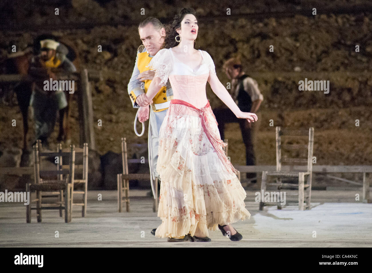 Israeli Opera performs Carmen in a full dress rehearsal with a cast of ...