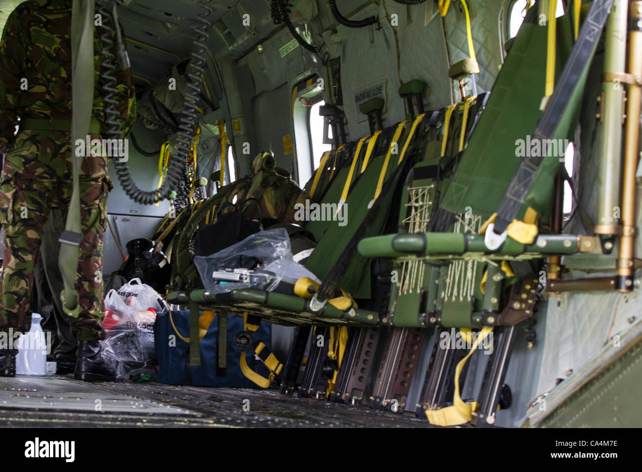 2012-06-07. RAF Merlin mk3 helicopter grounded at Stanwick ...