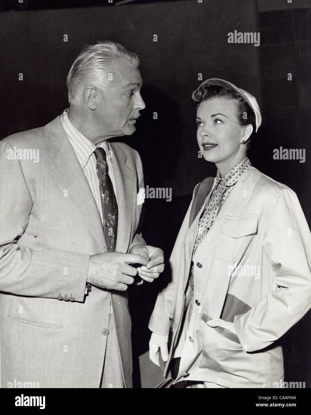 GALE STORM with Charles Farrell in rehearsal for their co-starring in ...