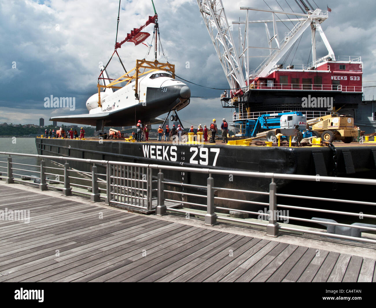 Attachment of metal support frame is complete & space shuttle ...