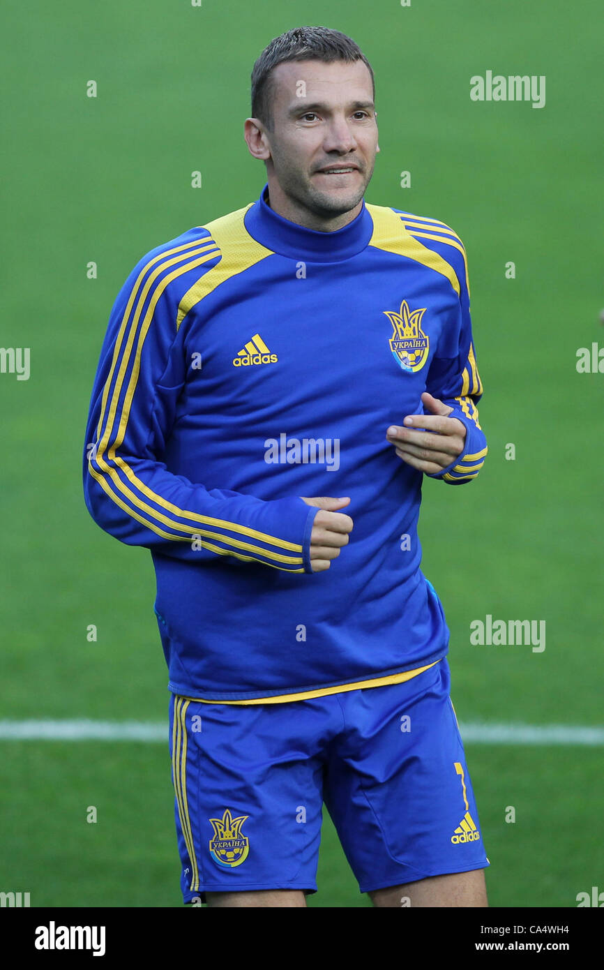 07.06.2012 Ukrainian national soccer team player Andriy Shevchenko ...