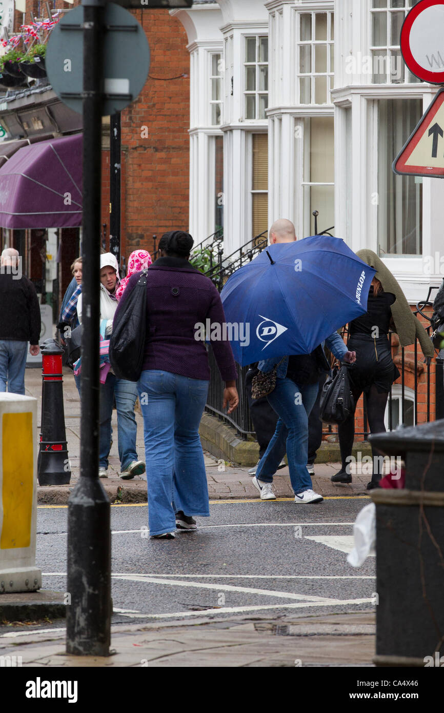 A wet day in Northampton England Stock Photo - Alamy
