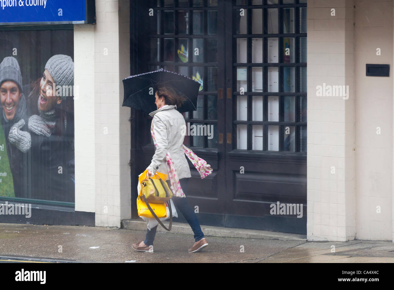 A wet day in Northampton England Stock Photo - Alamy