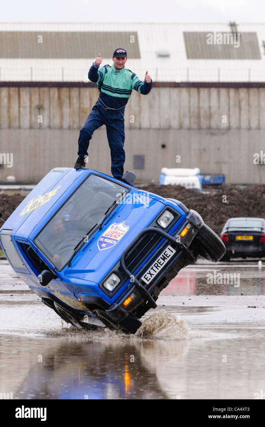 Northern Ireland, Belfast 08/06/2012 - Steven Flaherty drives a ...