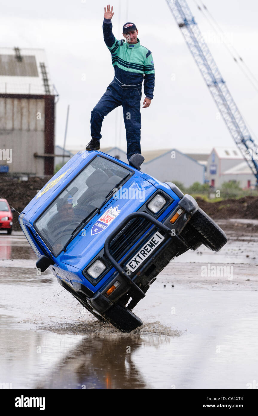 Northern Ireland, Belfast 08/06/2012 - Steven Flaherty drives a ...