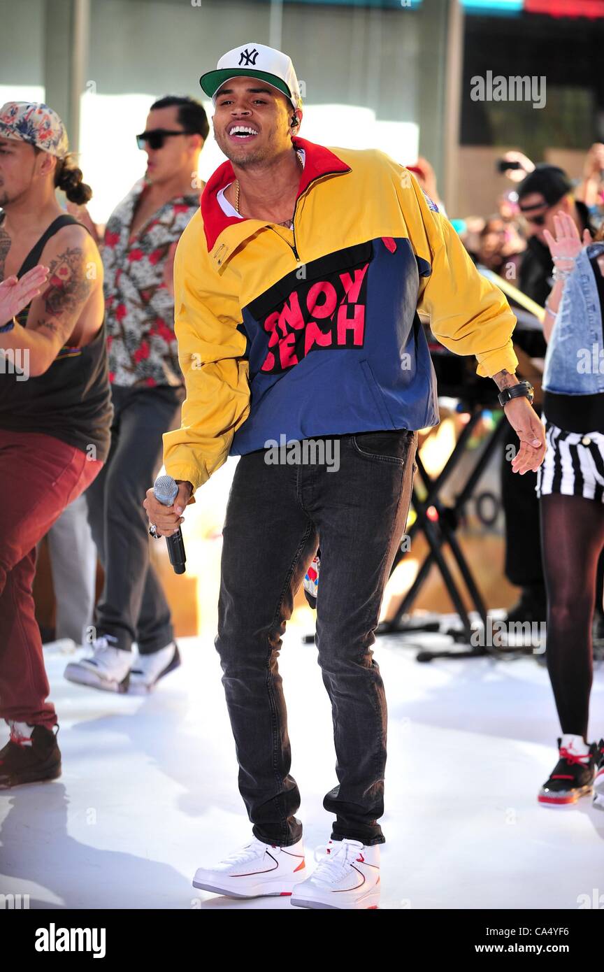 Chris Brown on stage for NBC Today Show Summer Concert Series with ...