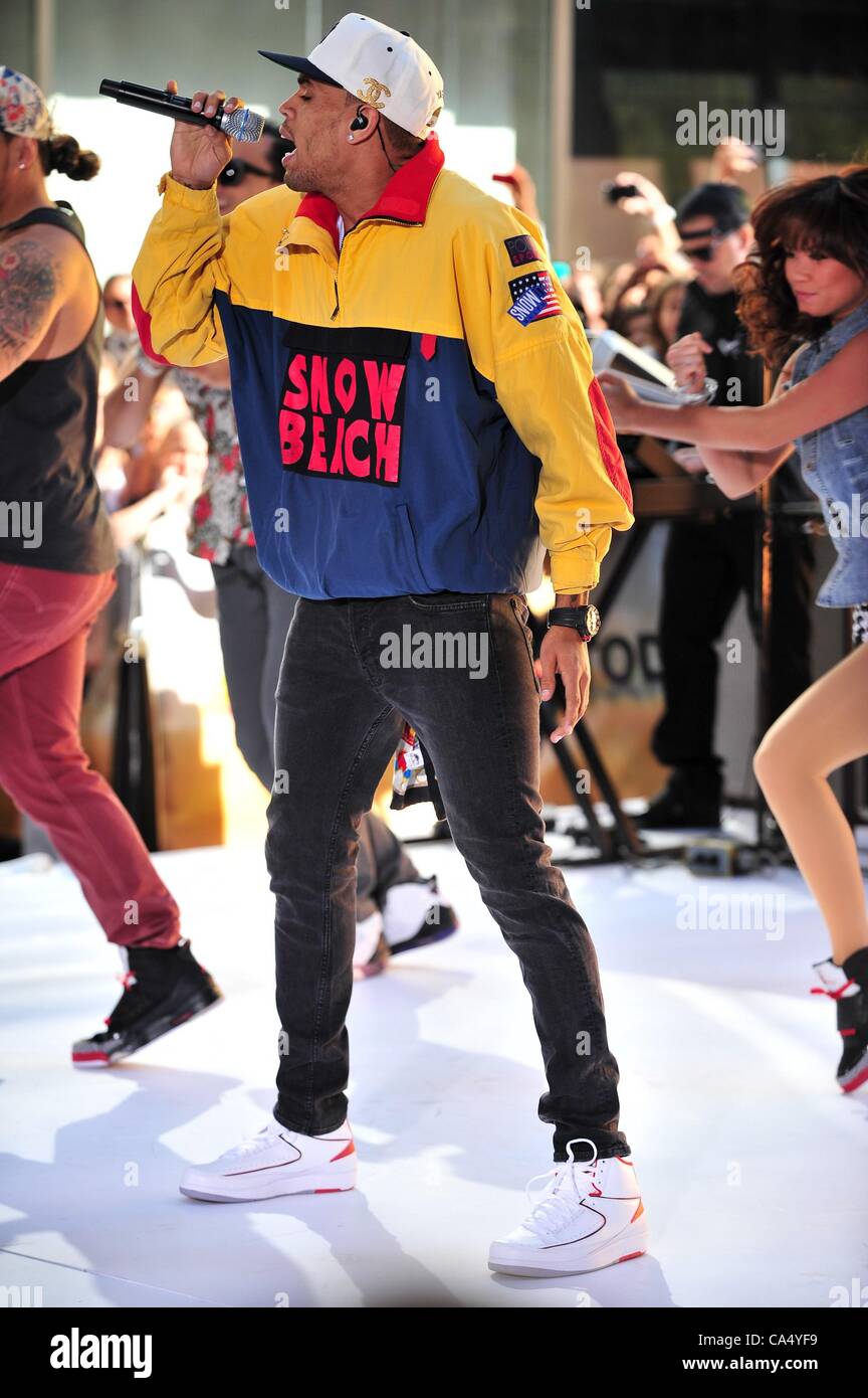 Chris Brown on stage for NBC Today Show Summer Concert Series with ...