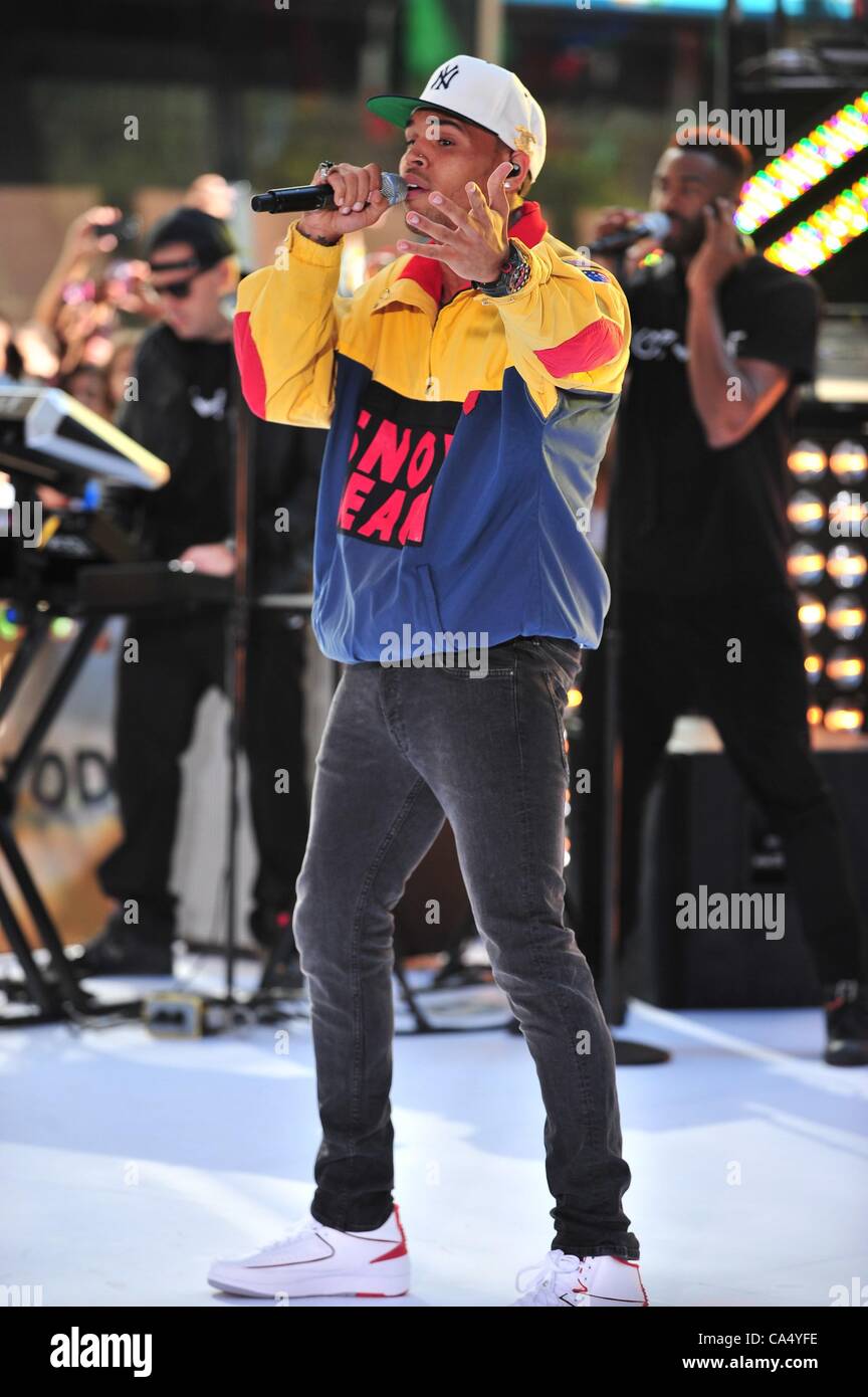 Chris Brown on stage for NBC Today Show Summer Concert Series with ...