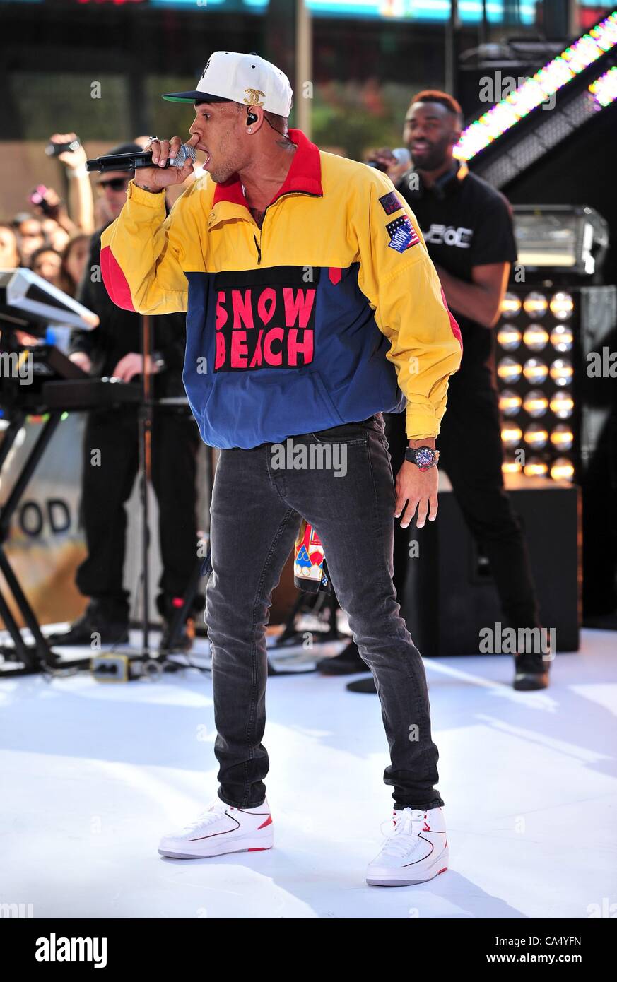 Chris Brown on stage for NBC Today Show Summer Concert Series with ...