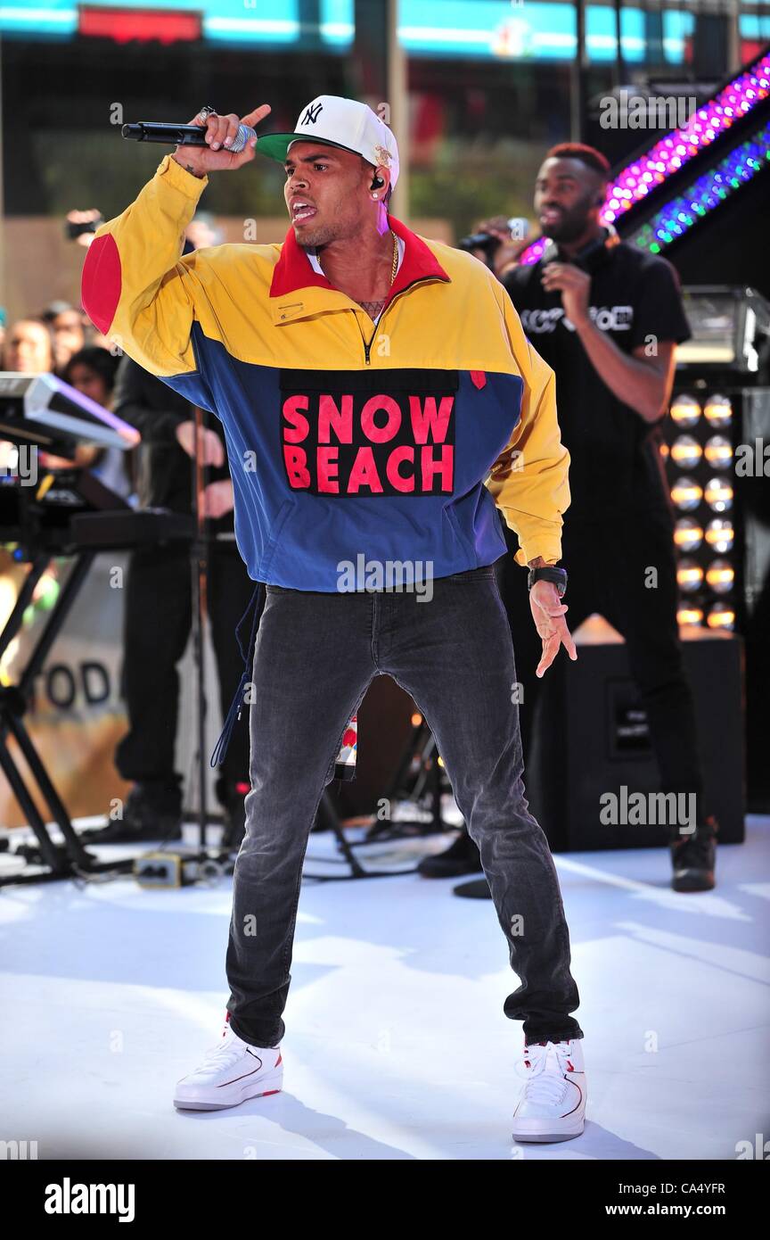 Chris Brown on stage for NBC Today Show Summer Concert Series with ...