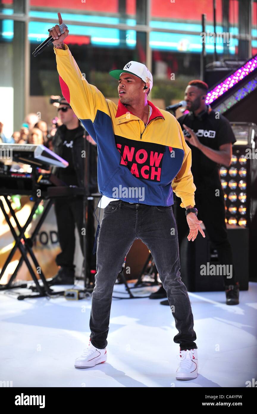 Chris Brown on stage for NBC Today Show Summer Concert Series with ...