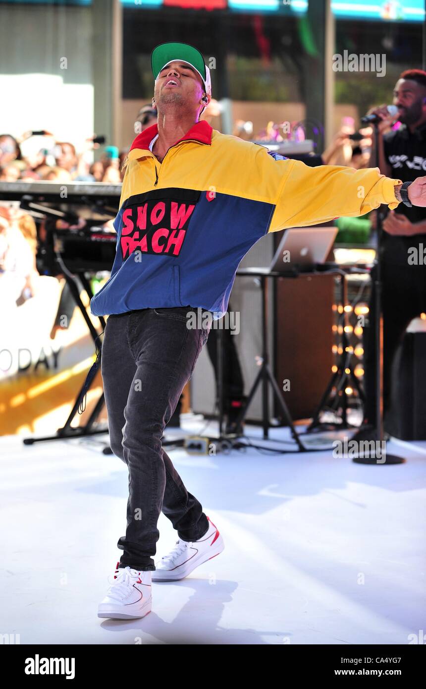 Chris Brown on stage for NBC Today Show Summer Concert Series with ...