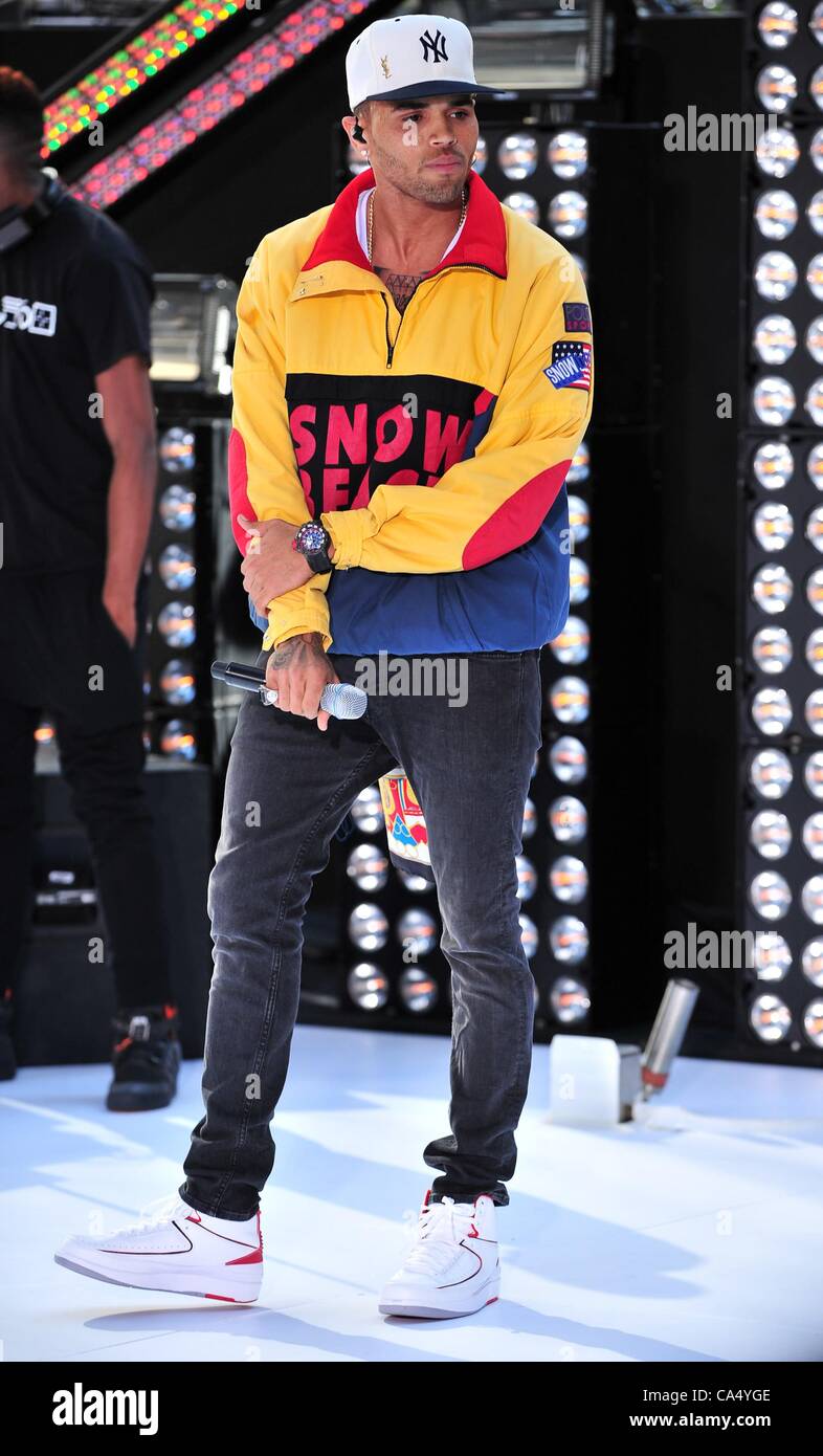 Chris Brown on stage for NBC Today Show Summer Concert Series with ...