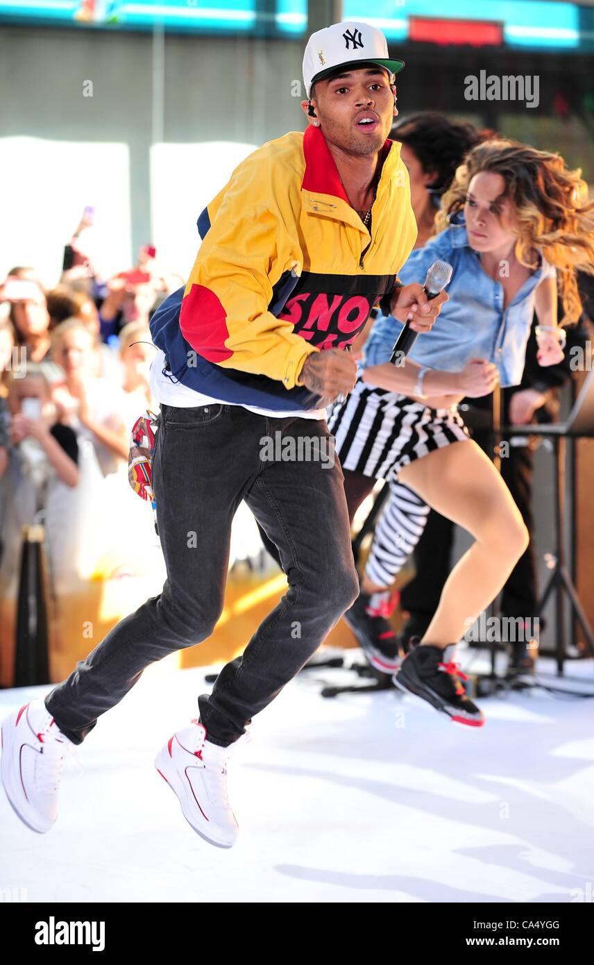 Chris Brown on stage for NBC Today Show Summer Concert Series with ...