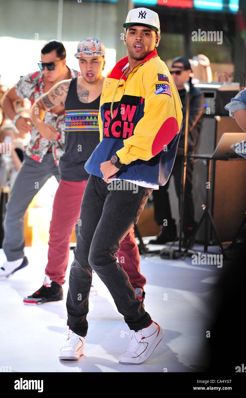 Chris Brown on stage for NBC Today Show Summer Concert Series with ...