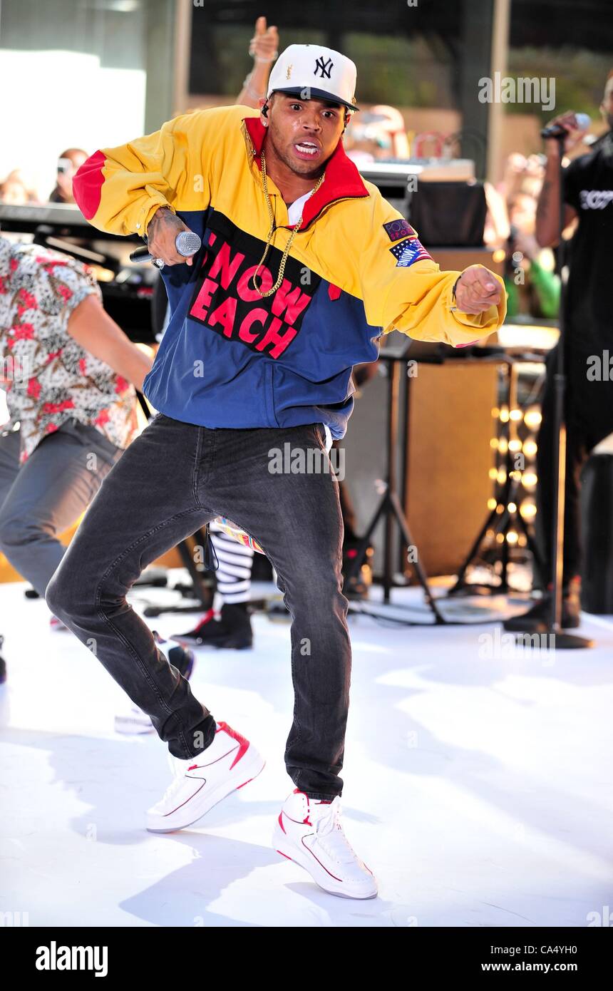 Chris Brown on stage for NBC Today Show Summer Concert Series with ...