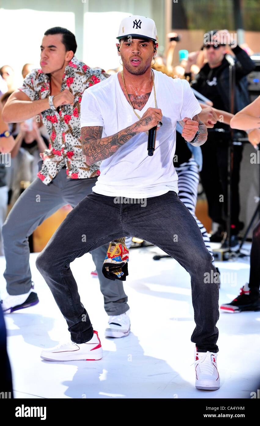 Chris Brown on stage for NBC Today Show Summer Concert Series with ...